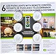 Capstone 6 LED Wireless Puck Lights with Remote Control, White ...