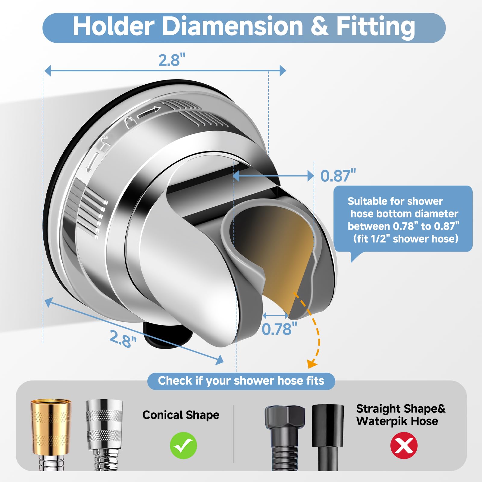 Mua Vitbirih Suction Shower Head Holder, Removable Wall-Mount Handheld ...