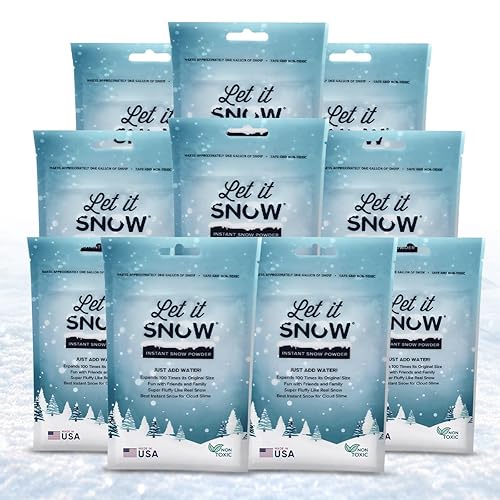 Let it Snow Instant Snow for Slime | Made in The USA Premium Fake Snow ...