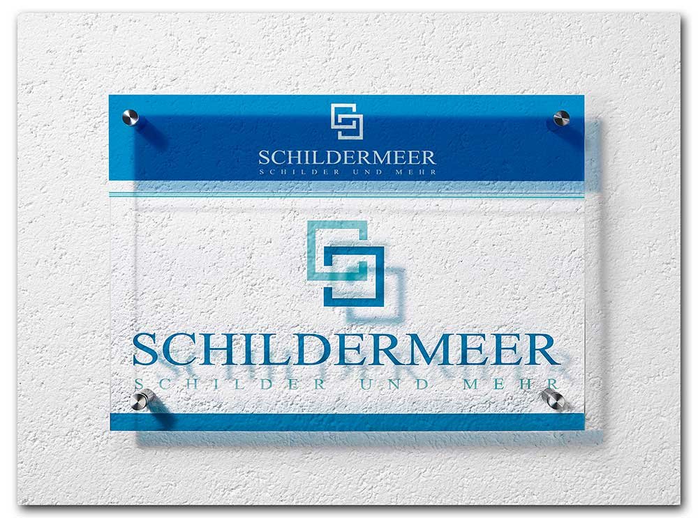 DIN A4 Acrylglas XT Schild 4mm, transparent, UV-Plattendirektdruck ...