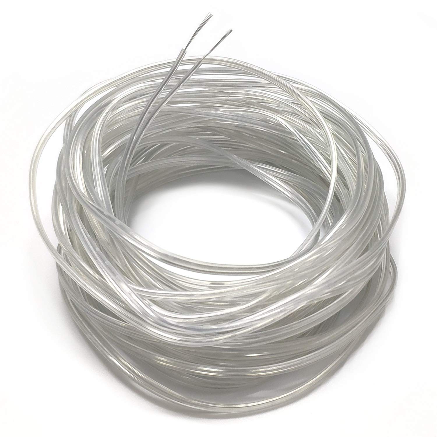 10 Meter 28AWG Transparent Electrical Wire, 2 Core Flat PVC Mains Power ...