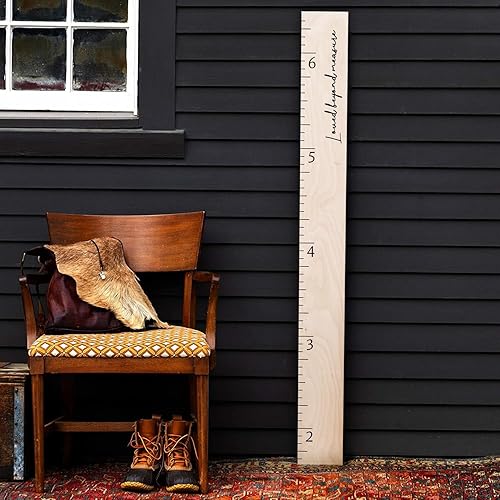 HEADWATERS STUDIO Boho Growth Chart for Wall Wooden Growth Chart for ...