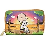 Loungefly Peanuts Snoopy and Woodstock All Over Print Wallet : Clothing ...