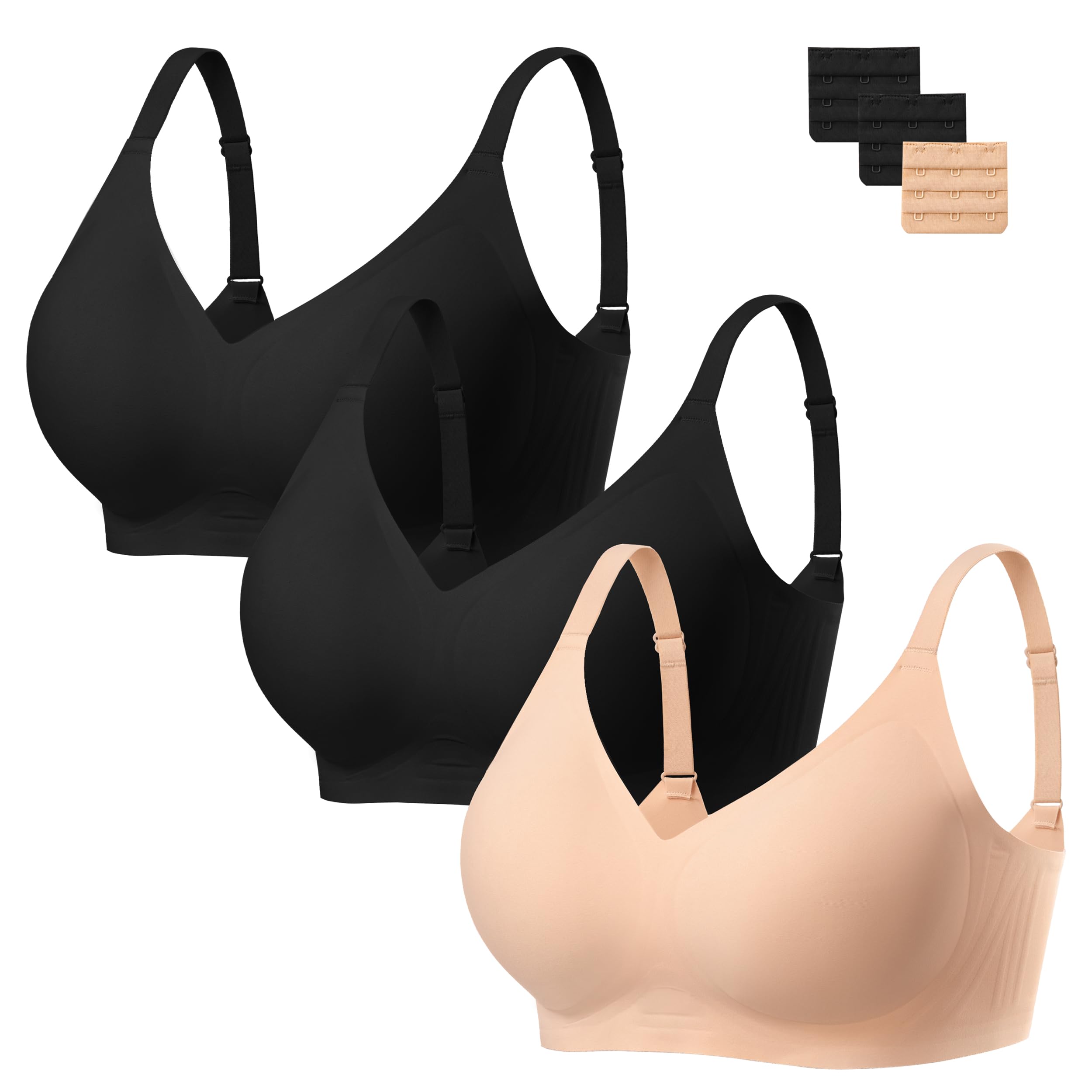 habibee Bra for Women No Underwire Comfort Seamless Bras Push Up ...