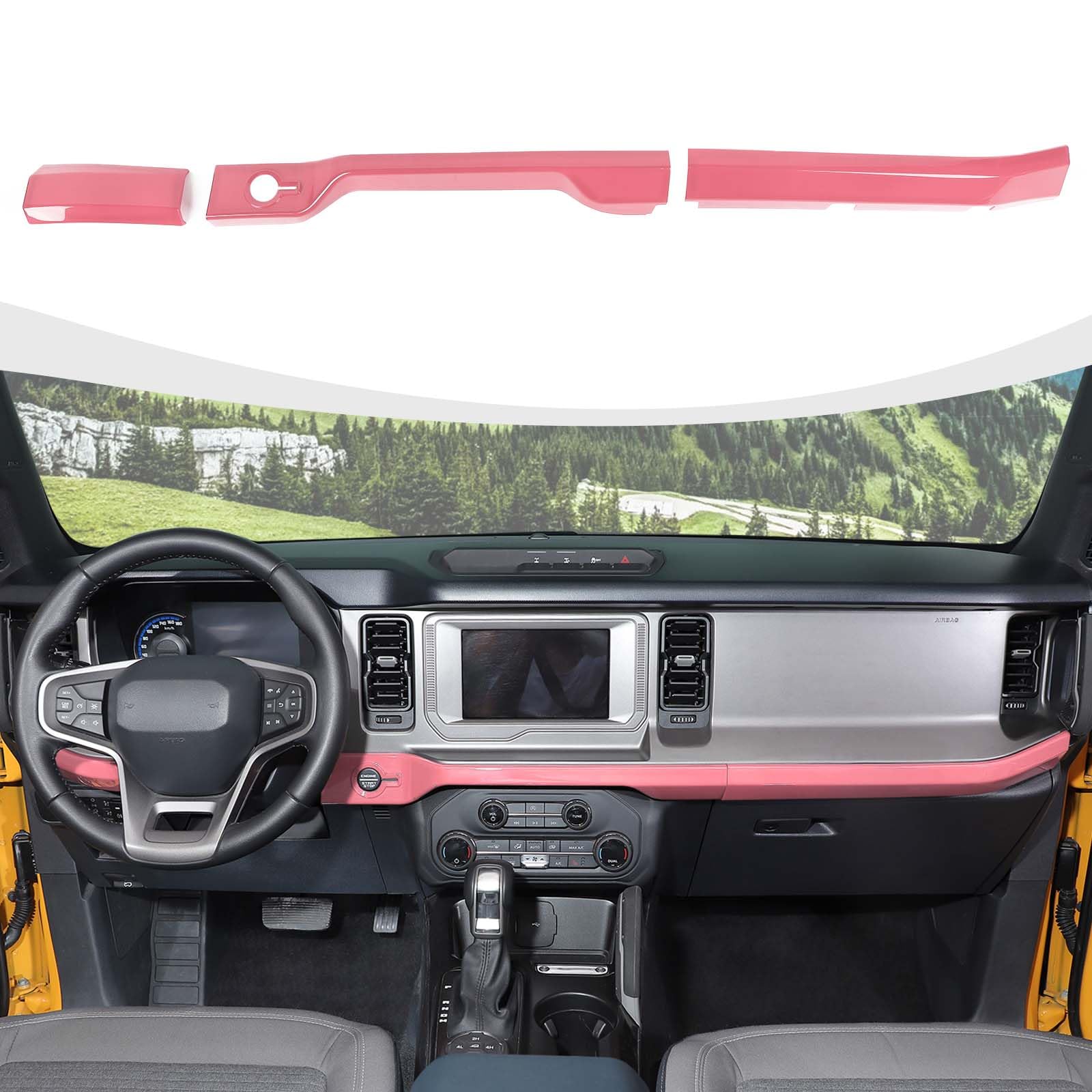 RAZPOY for Bronco Dash Panel Cover, Center Console Dashboard Trim ...