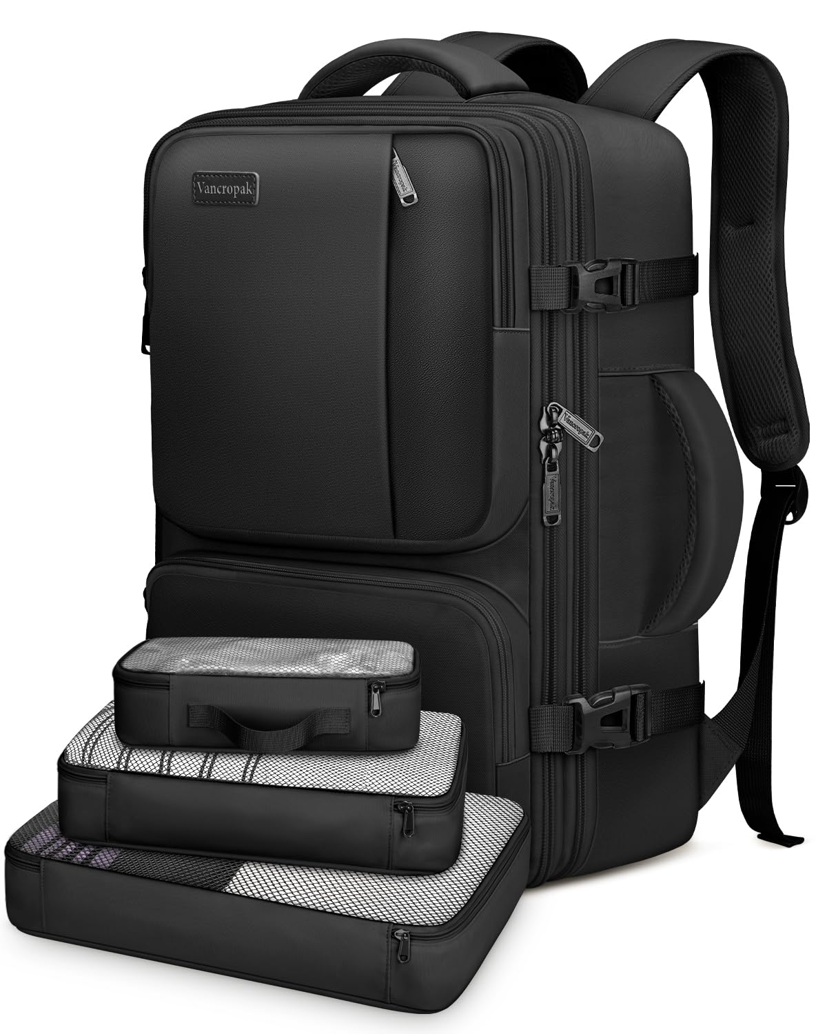 Vancropak Carry on Backpack, Flight Approved 45L Travel Backpack with 3 ...