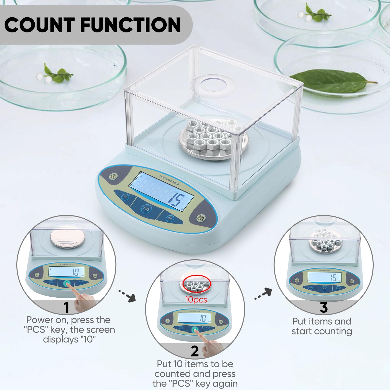 Lab Scale 500gx0.001g High Precision Lab Analytical Balance, Accurate ...