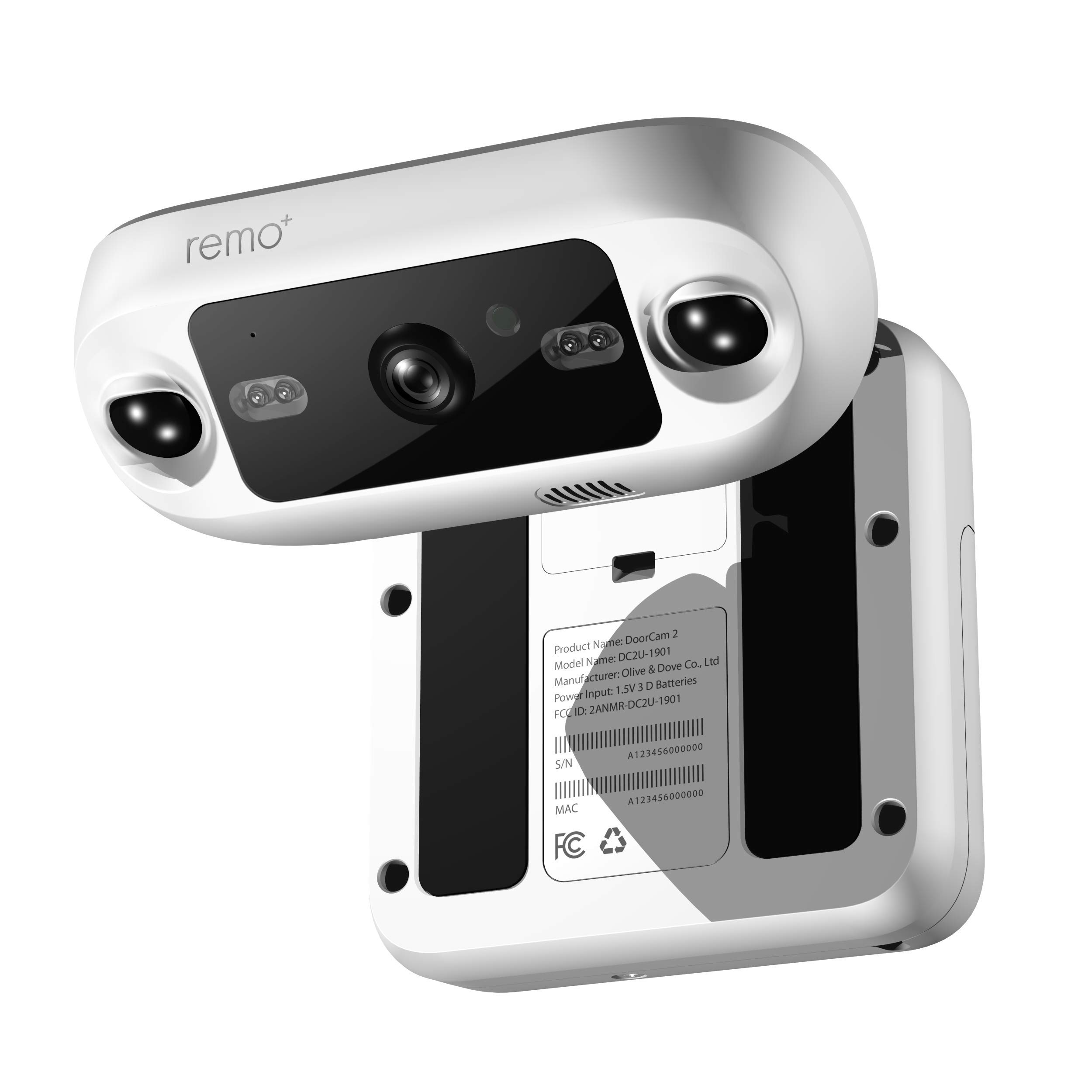 Remo+ DoorCam 2 Wireless Over-the-Door Smart Security Camera with 1080p ...