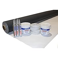 Amazon.com: TPO RV Rubber Roof Kit 45 mil | 9'6" Wide x 10'-40' Long RV (Camper) Roof Repair (40 ...