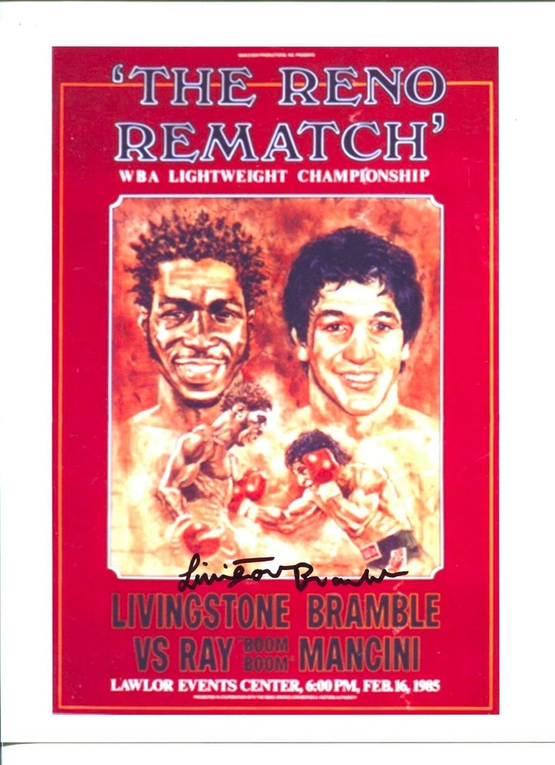 Amazon.com: Livingstone Bramble WBA Lightweight Boxing Champion Signed ...