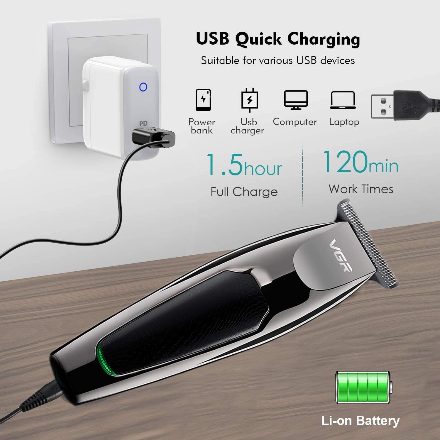 Hair Clippers Men,Men Rechargeable, 5 in 1 Professional Electric ...