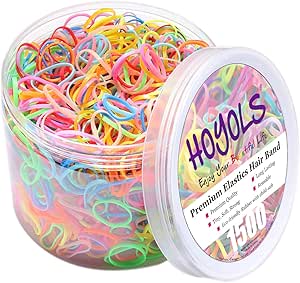 Hoyols Multi Color Hair Elastic Rubber Bands Ponytail Polyband No ...