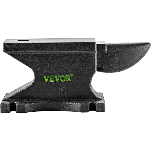 VEVOR Cast Iron Anvil, 100 Lbs/45kg Single Horn Anvil, with 10.4 x 5 in ...