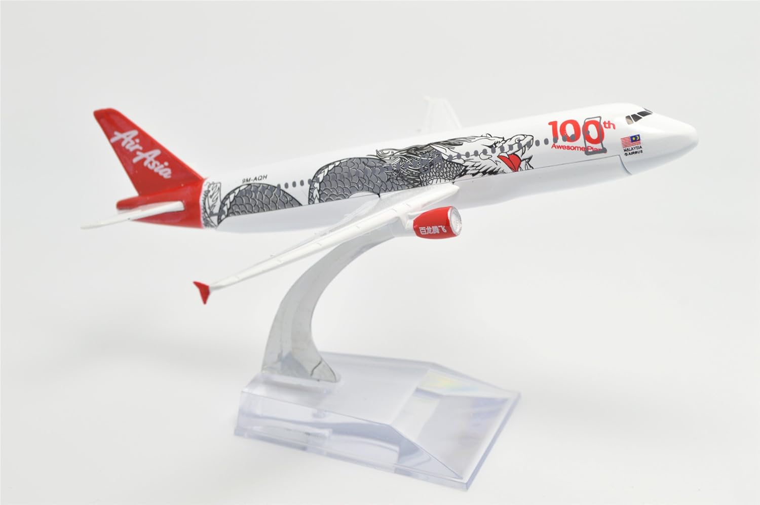 TANG DYNASTY(TM 1:400 16cm AIR Asia Air Bus A320 100th Dragon Metal ...