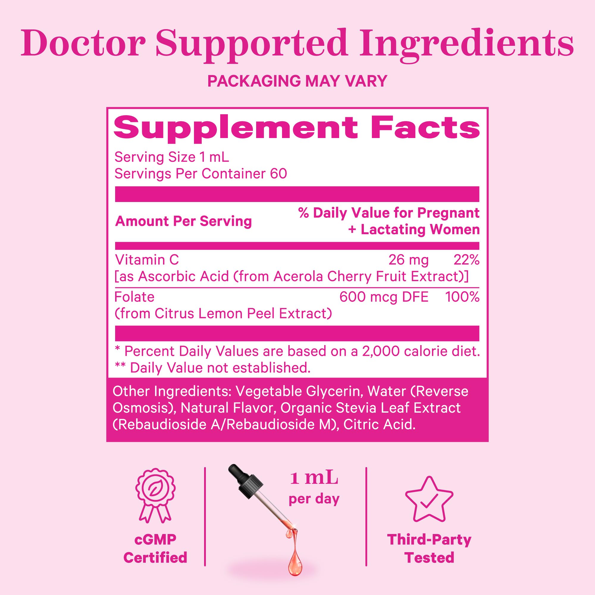 Mua Pink Stork Liquid Folate Drops – 5-MTHF Methylfolate B9 Vitamin ...