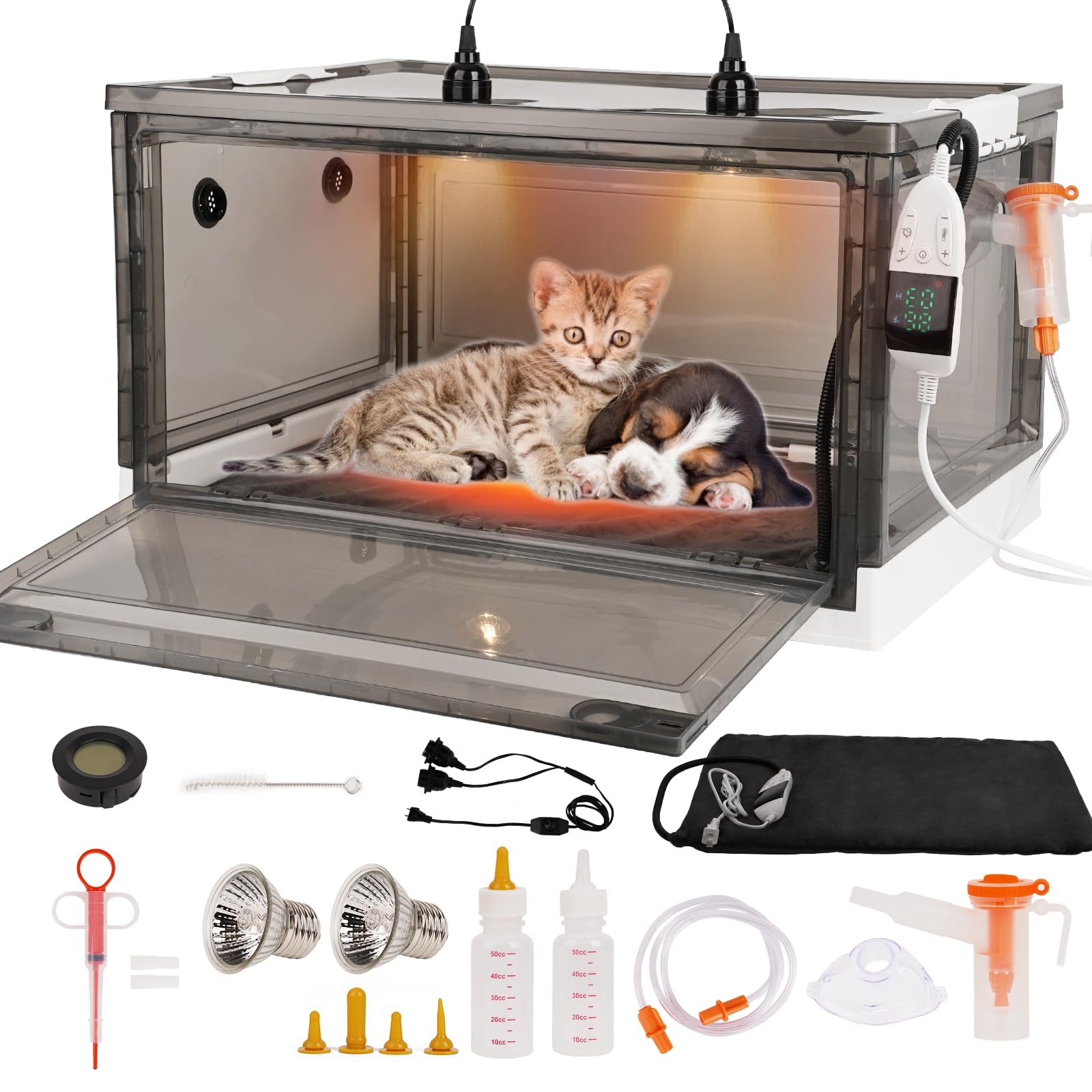 LZWUNYXE Puppy Incubator with Heating and Oxygenator-Incubator for ...