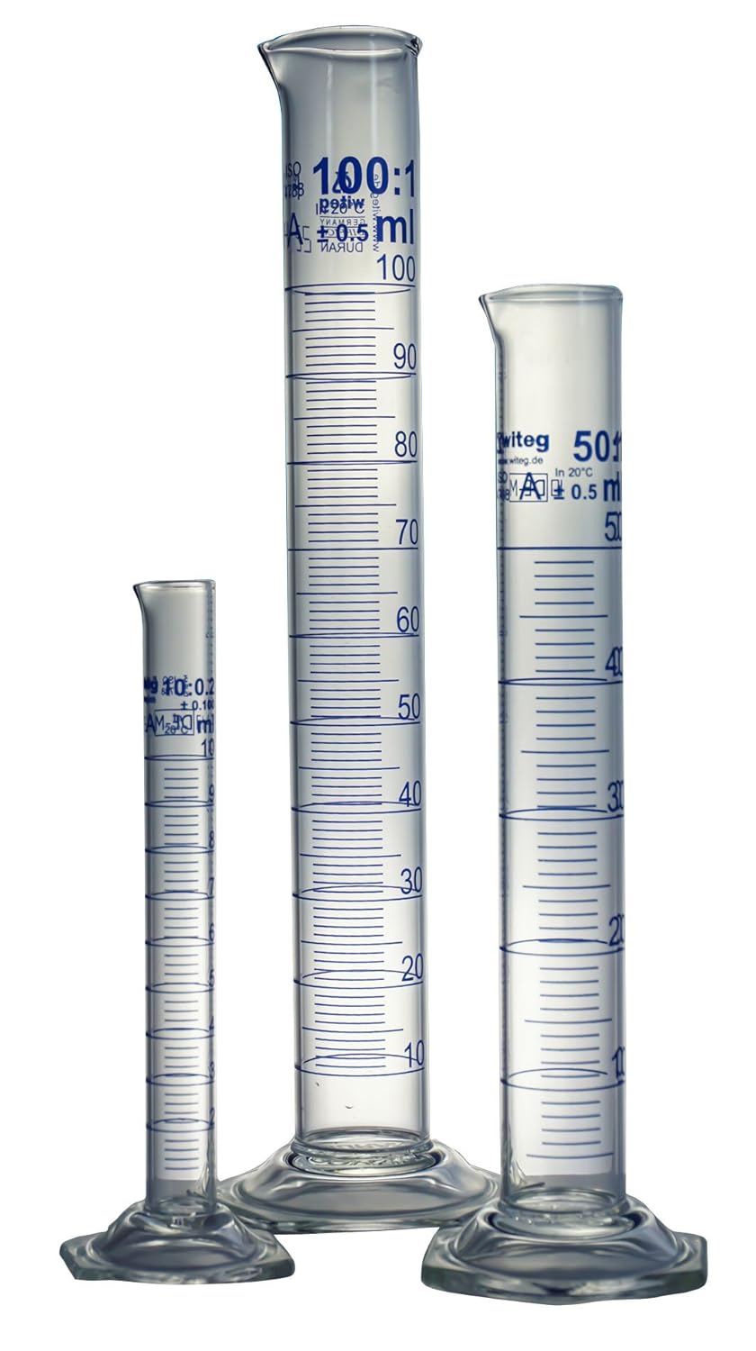 Witeg 3 715 100 Bl Measuring Cylinder Class A Blue Graduated Jug with ...