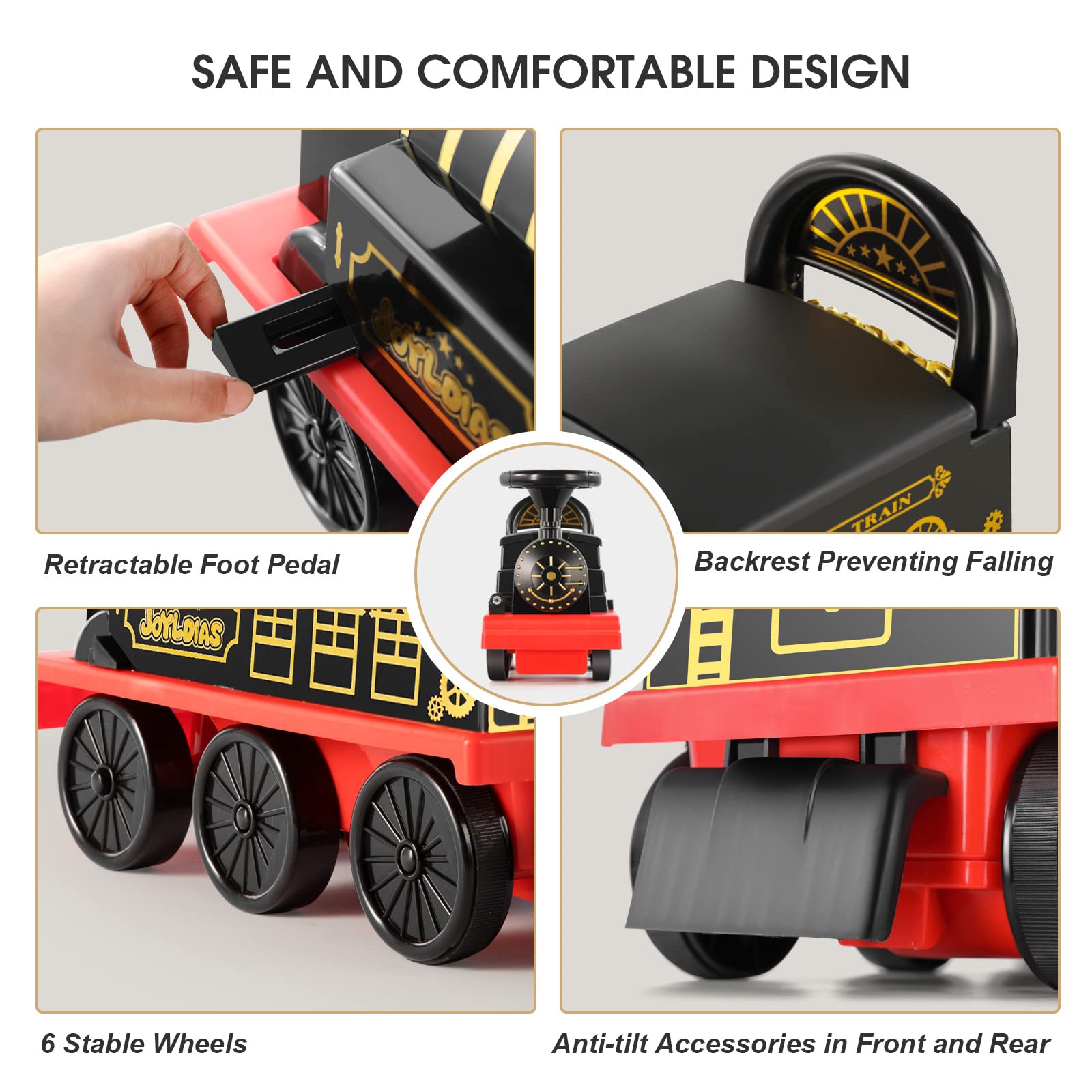 Mua JOYLDIAS 3-in-1 Ride On Train with 16pcs Curved Tracks, 6V Electric ...