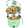 Amazon.com: Hot Pot Electric With Steamer,Rapid Ramen Cooker,1.8L Mini ...