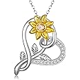 Amazon.com: MEDWISE Sunflower Necklace Pendant Jewelry Gifts Gold ...