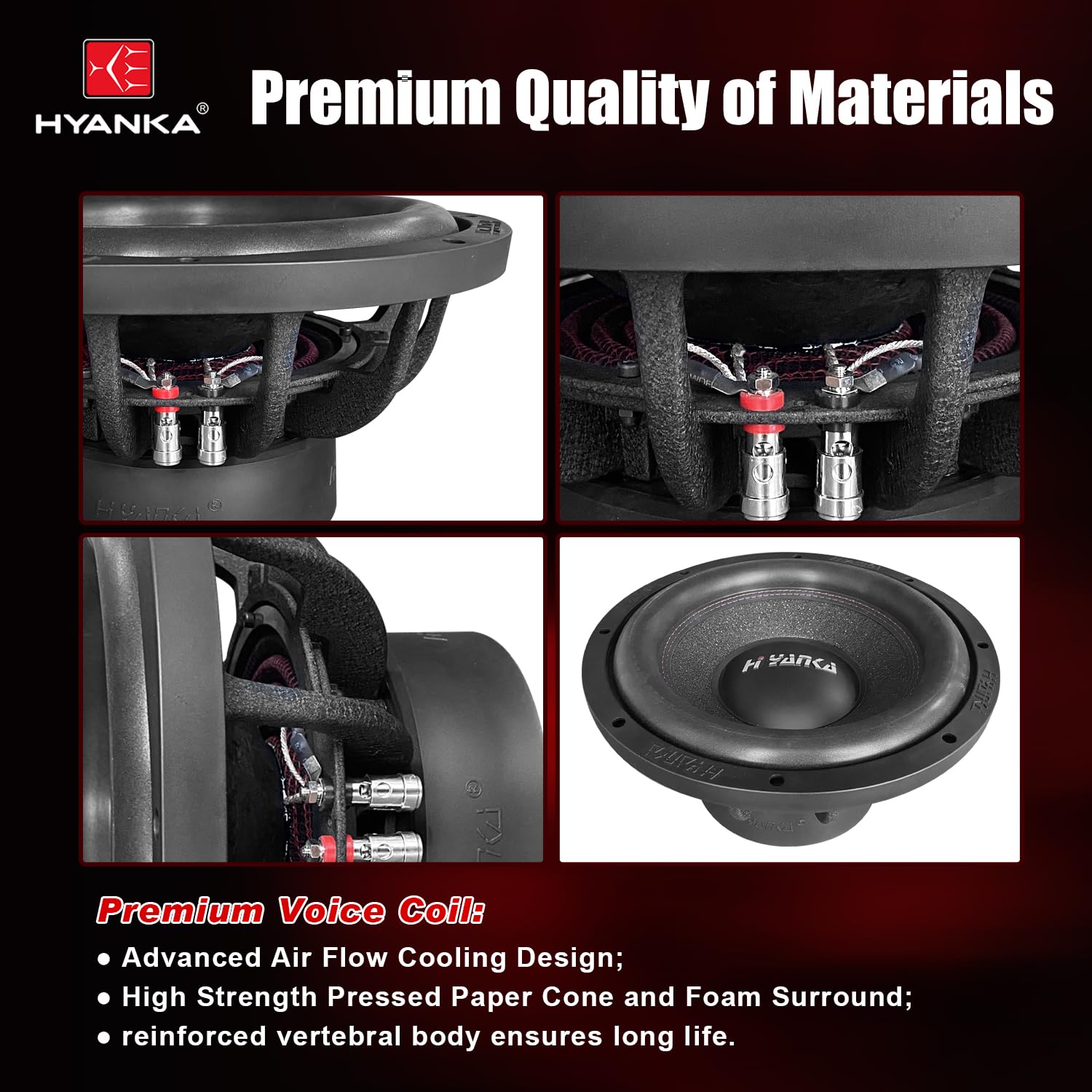 Mua H YANKA BSF-12-4 12 Inch Subwoofer - 1600W MAX Power 12 Inch Paper ...