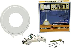 White Beveled R1 Recessed Can Light Conversion Kit, 5Lb. Load Rating ...