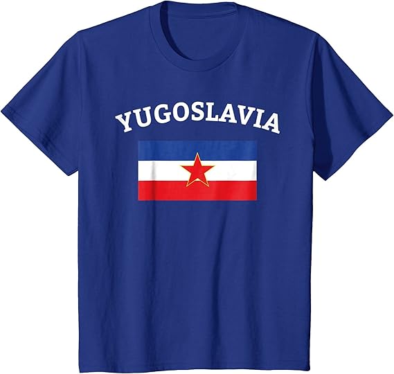 Amazon.com: Yugoslavia Yugoslavian National Flag Graphic Tee Shirt ...