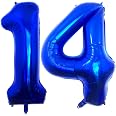 Amazon.com: Navy Blue 14 Number Balloons, 40 Inch Giant Number 14 ...