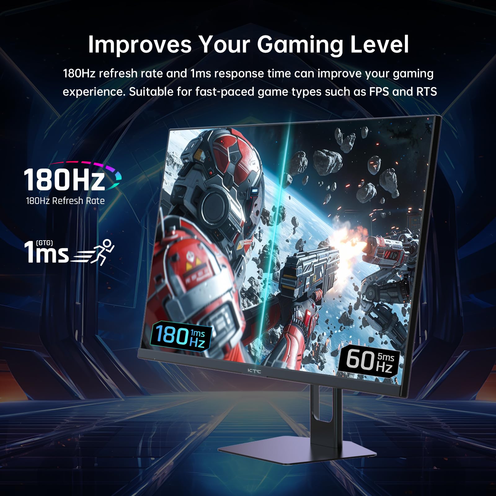 Mua KTC 27 Inch QHD Gaming Monitor, 180Hz 1ms GTG Fast IPS 2K Computer ...