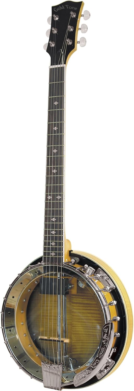 Amazon.com: Gold Tone GT-750/L Banjitar Deluxe Banjo (Left Handed, Six ...
