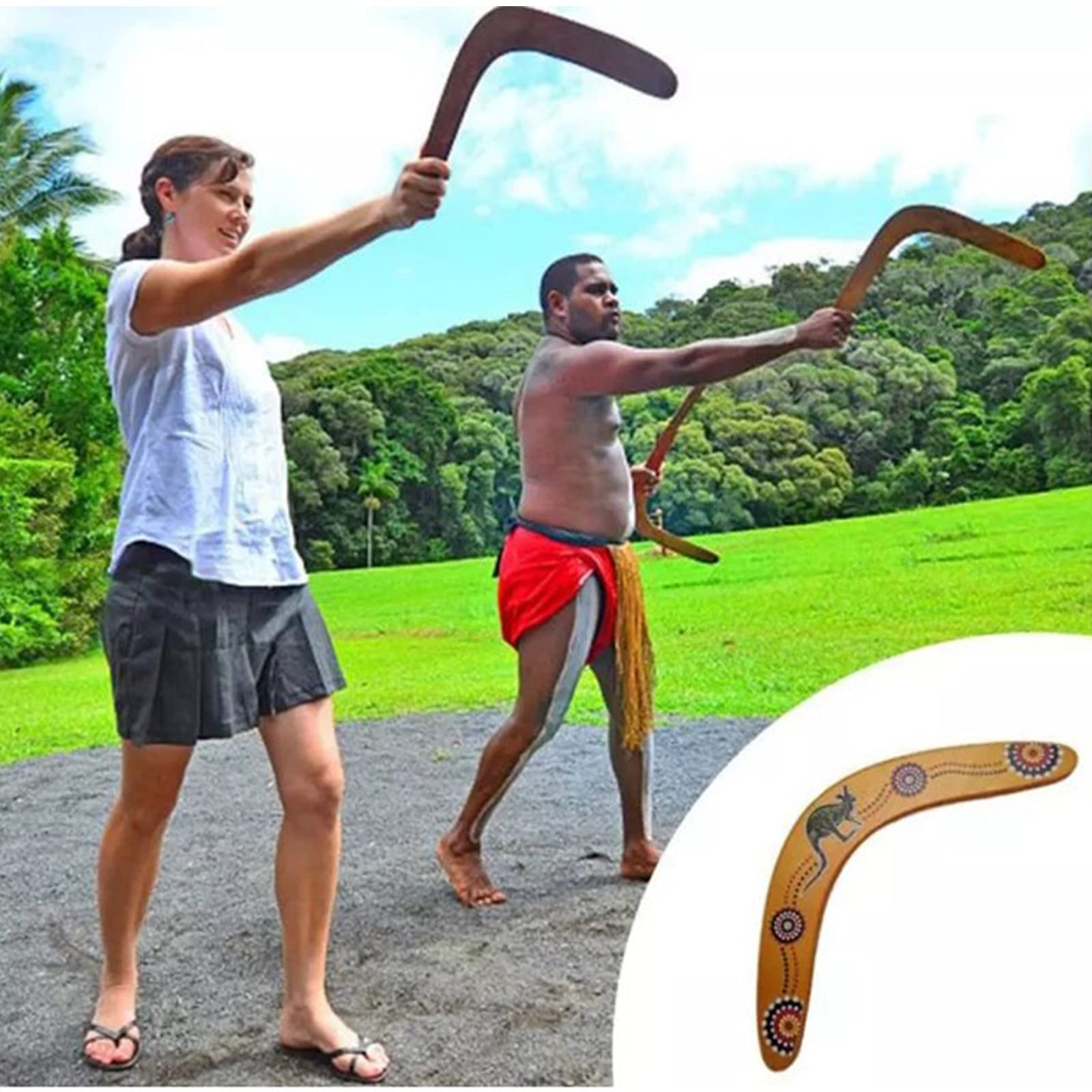 Mua N/4 Wooden Boomerang Outdoor Boomerang Handmade Wooden Flying ...