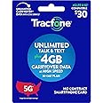 Amazon.com: TracFone $30 Unlimited Talk and Text, 4GB of Data / 30 Days ...