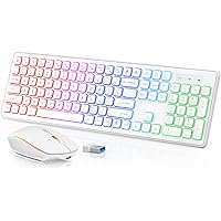 Amazon.com: Wireless Keyboard and Mouse Combo Backlit, Rechargeable ...