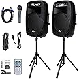 Amazon.com: Proreck Dance 15 Portable 15-Inch 2000 Watt 2-Way Powered PA Speaker System Combo ...