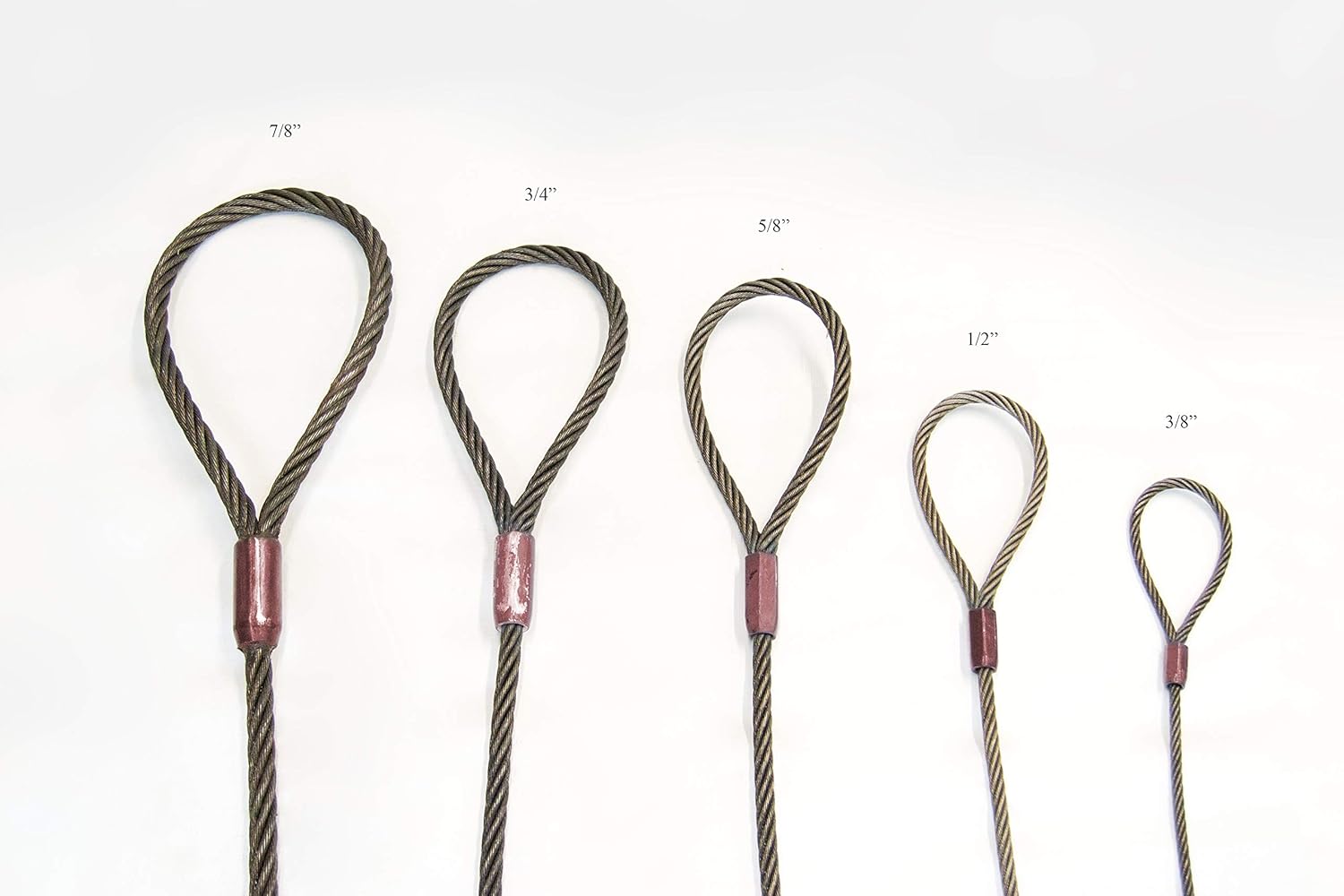 Standard Eyes Each End… Industrial Wire Rope 3/8 Single-Leg Eye & Eye ...