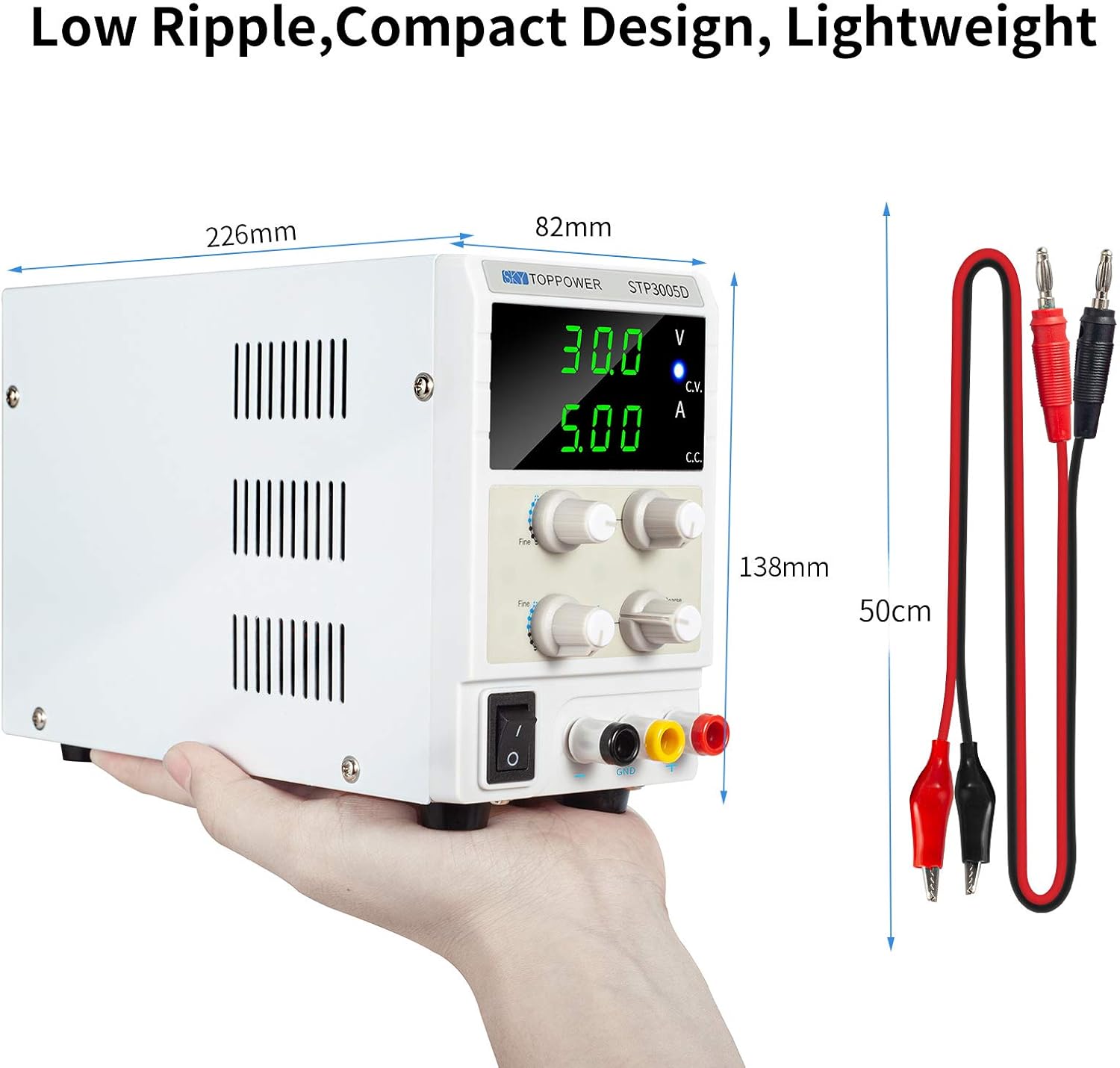 Bench Power Supply Variable 0-30V 0-5A DC Power Supply Regulated CC/CV ...