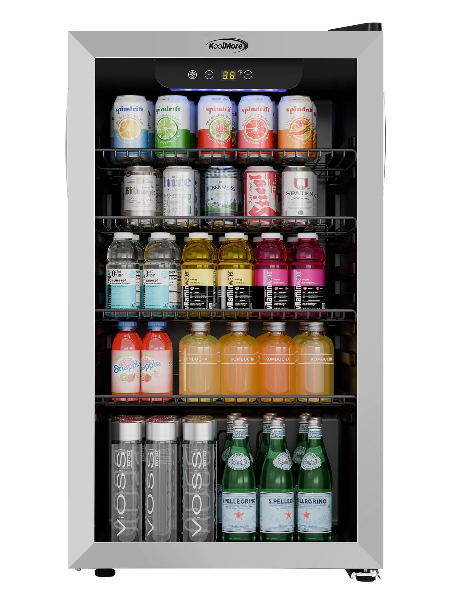 KoolMore 18 in. 3.2 Cu. Ft. Beverage Refrigerator Merchandiser with ...