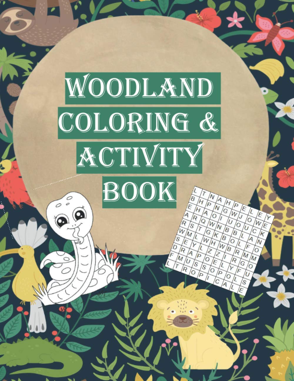 Mua Woodland Animals Coloring & Activity Book: Forest Animals to Color ...