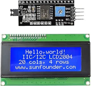 SunFounder IIC/I2C/TWI Serial 2004/20x4 LCD Module Shield for Arduino Uno/Mega2560: Amazon.ca ...
