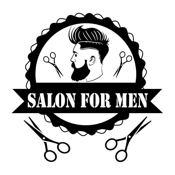 Buy marvellous Salon for Men Wall Sticker/ Mens Salon Wall Sticker ...