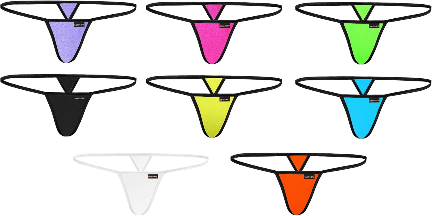 Sohimary 101 Damen 8er Pack Mini String Tanga XS S M 32 34 36 38 ...