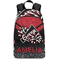 Amazon.com | Yeshop Cheerleader Black Red Personalized Backpack for ...