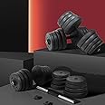Amazon.com : 64 LBS Adjustable Weights Dumbbell Sets with Anti-Slip ...