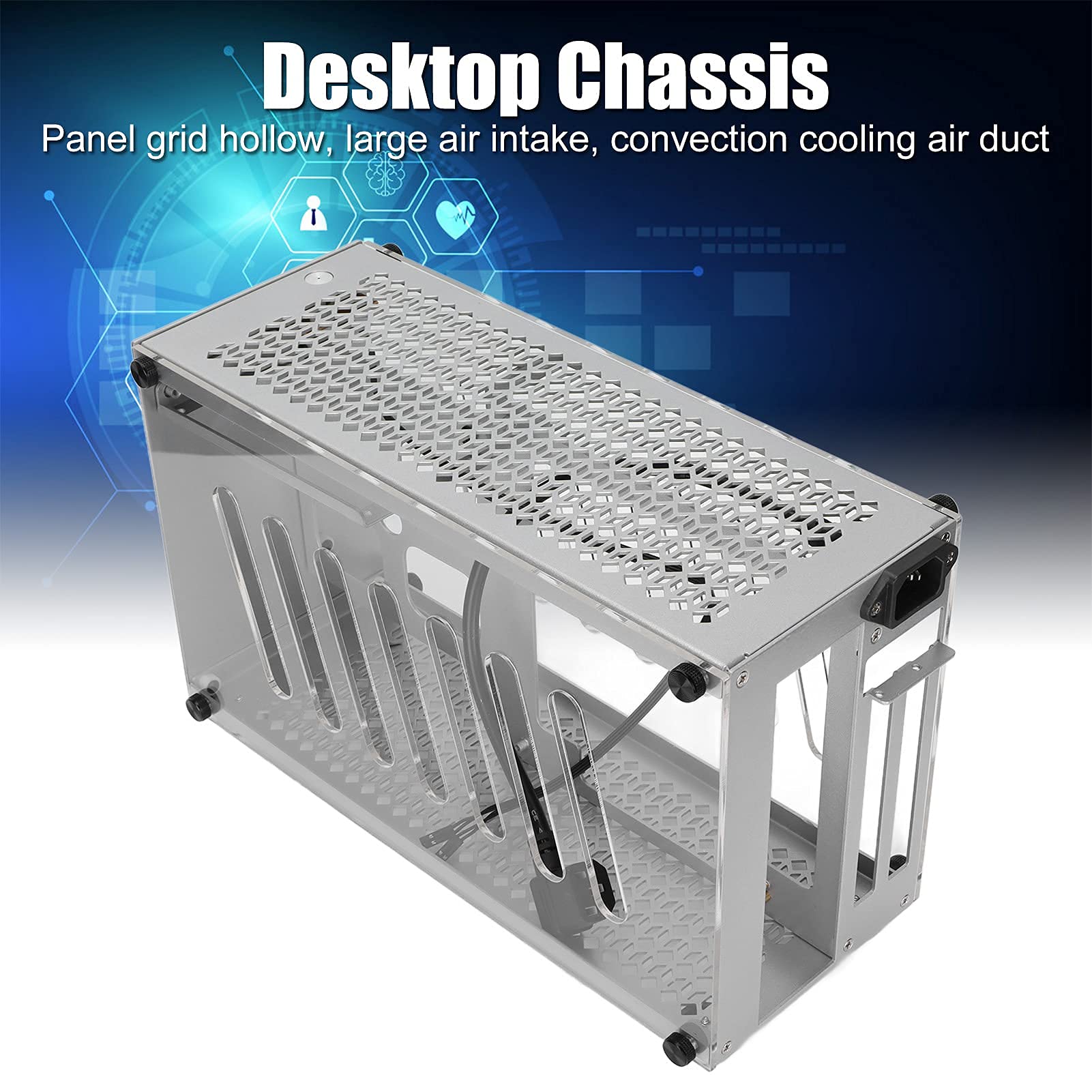 Desktop Computer Chassis Case,K55 Mini-ITX Desktop Chassis Aluminum ...