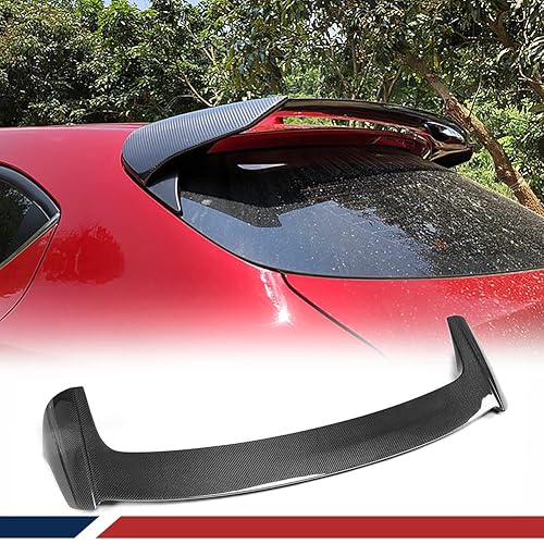 Carbon Fiber Roof Spoiler Compatible with Mazda 3 Axela Hatchback 4 ...