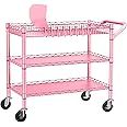 Amazon.com: NTE Utility Cart with Wheels, 990lbs Capacity Metal 3 Tier ...