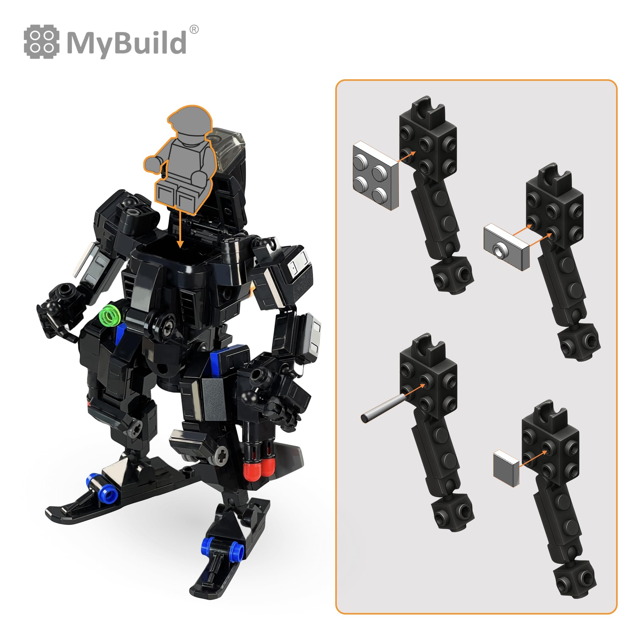 Mua MyBuild Mecha Frame Raider M 6017 - Flying Mech with Wings Military ...