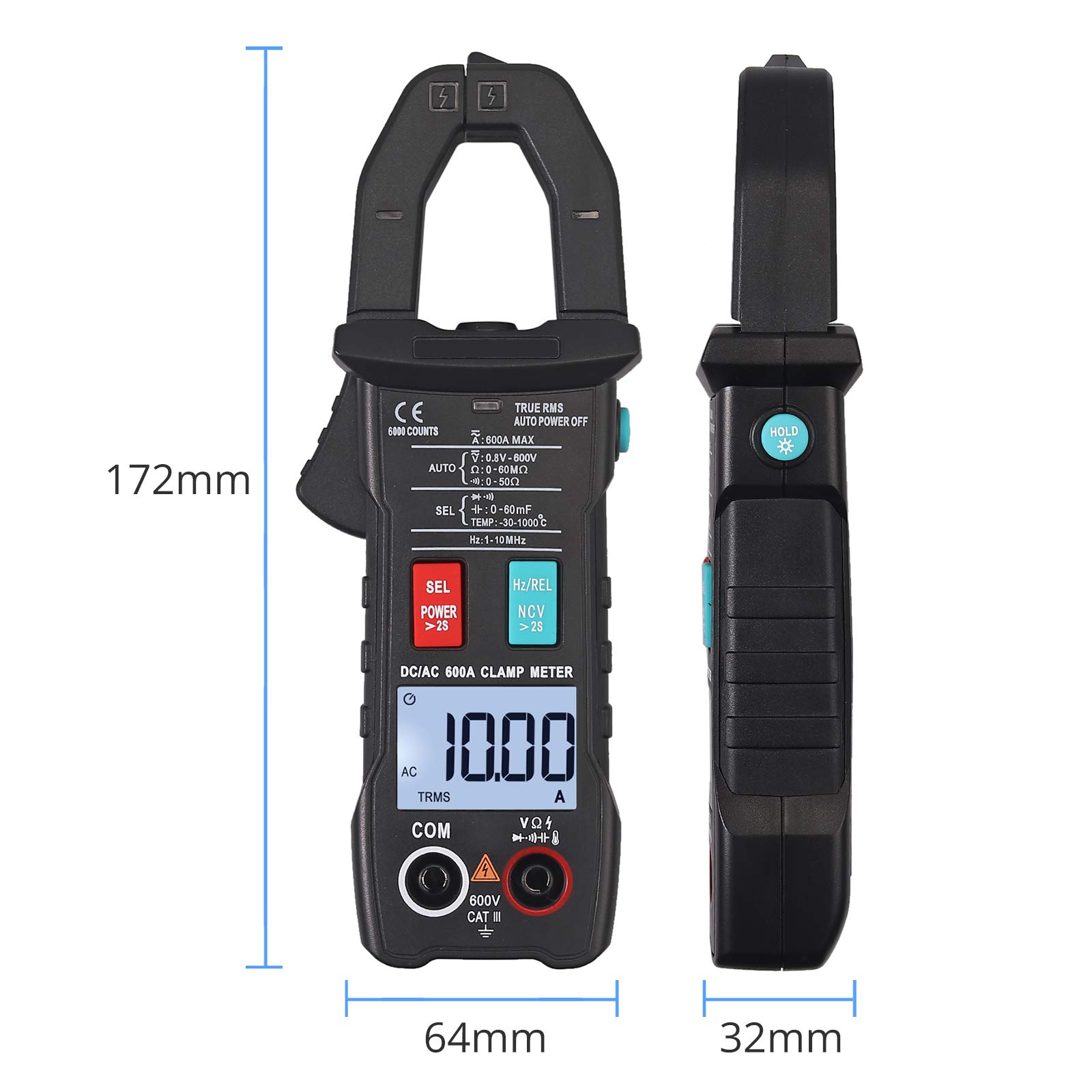 Mua CAMWAY Digital Clamp Meter, Non-Contact Ammeter, Current Clamp ...