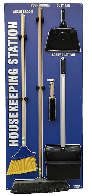 Amazon.com: 5S Housekeeping Shadow Board Broom Station Blue (with Broom ...