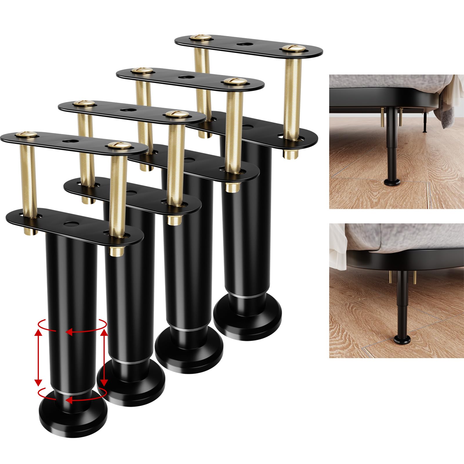 Adjustable Bed Frame Support Legs,Metal Bed Center Slat Heavy Support ...